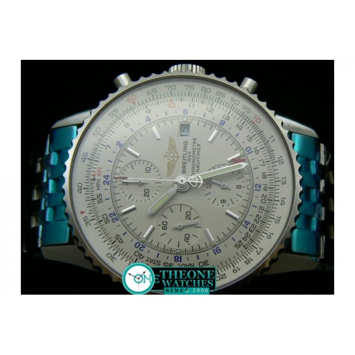 BREITLING NAVITIMER WORLD GMT WHITE ASIA 7750 CHRONOS 28800BPH